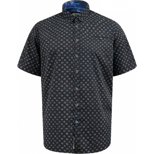 D555 by Duke D555 Mens Big Size Short Sleeve Ao Print Shirt With Hidden ...